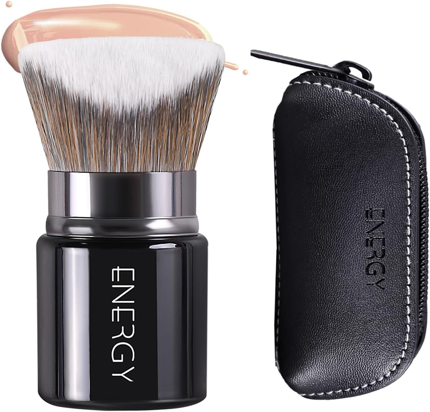 Amazon.com: 2 Pieces Foundation Brush, Chubby Makeup Brush, Suit For ...
