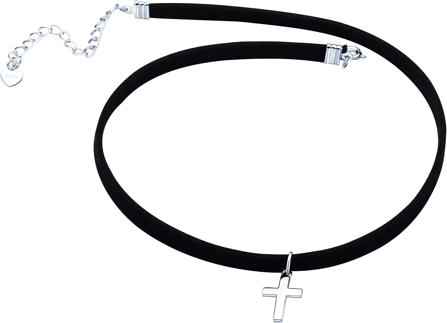 Yumilok Frauen Damen Mädchen Choker Kette Halskette mit Kreuz Anhänger ...