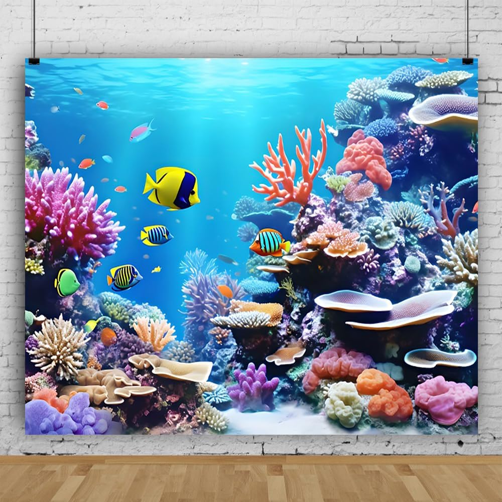 Amazon.com : 10x8ft Under The Sea Photography Backdrop Ocean Underwater ...