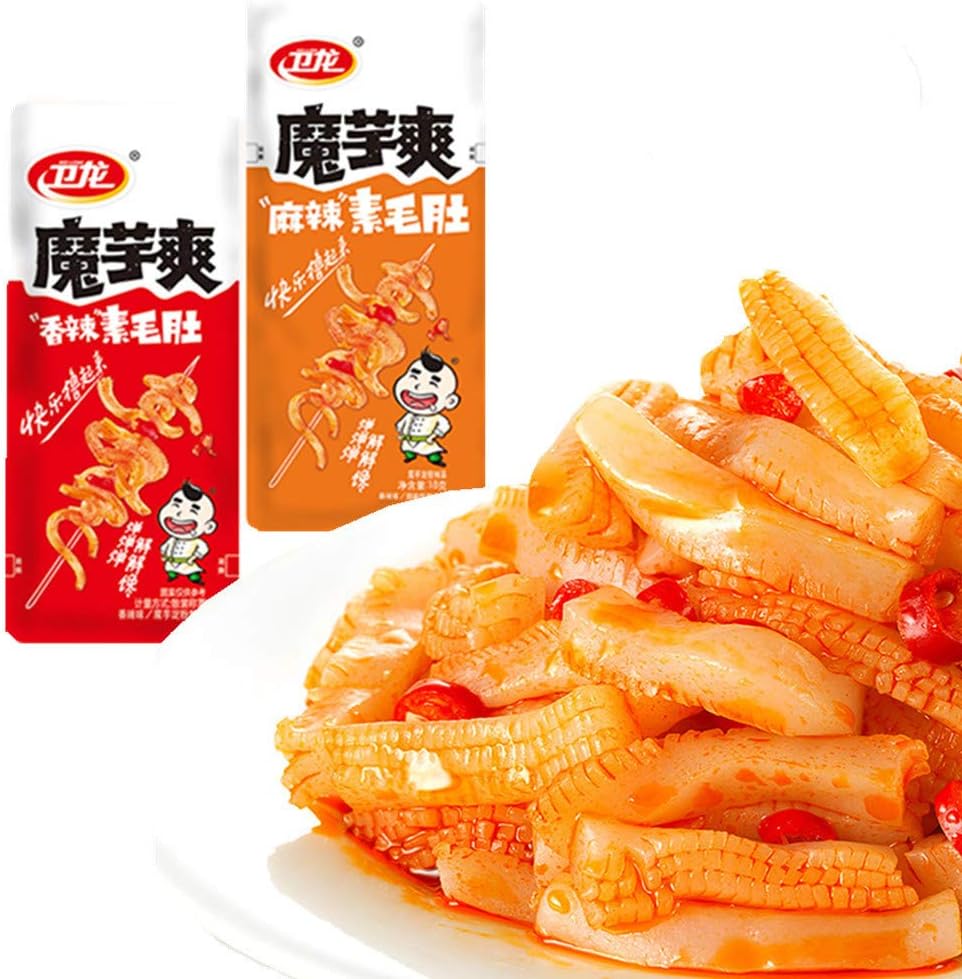 Amazon.com: Weilong Latiao, Spicy Strip,Wei Long Konjac 20 Sachets ...