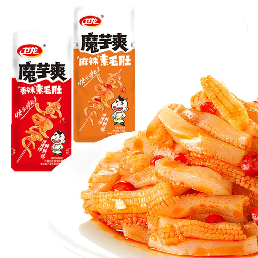 Amazon.com: Weilong Latiao, Spicy Strip,Wei Long Konjac 20 Sachets ...