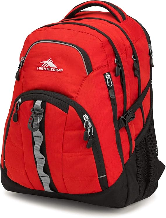 Amazon.com: High Sierra Access 2.0 Laptop Backpack, Crimson/Black, One ...