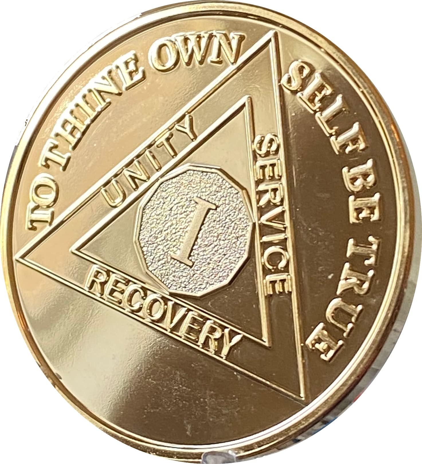 Amazon.com: 7 Month AA Medallion Red Aluminum Sobriety Chip : Office ...