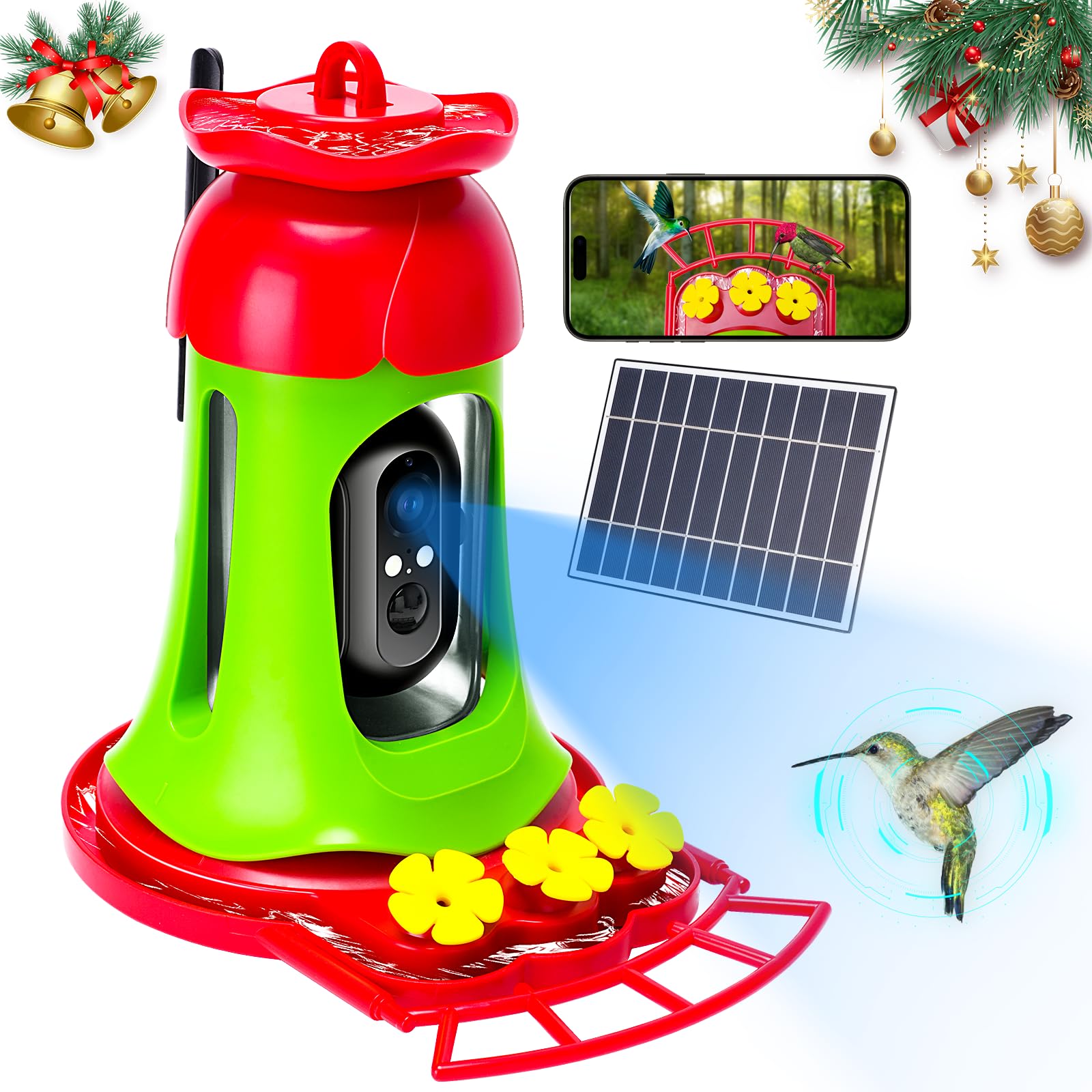 Amazon.com : Hummingbird Feeder with Camera, Smart AI Identify Bird ...