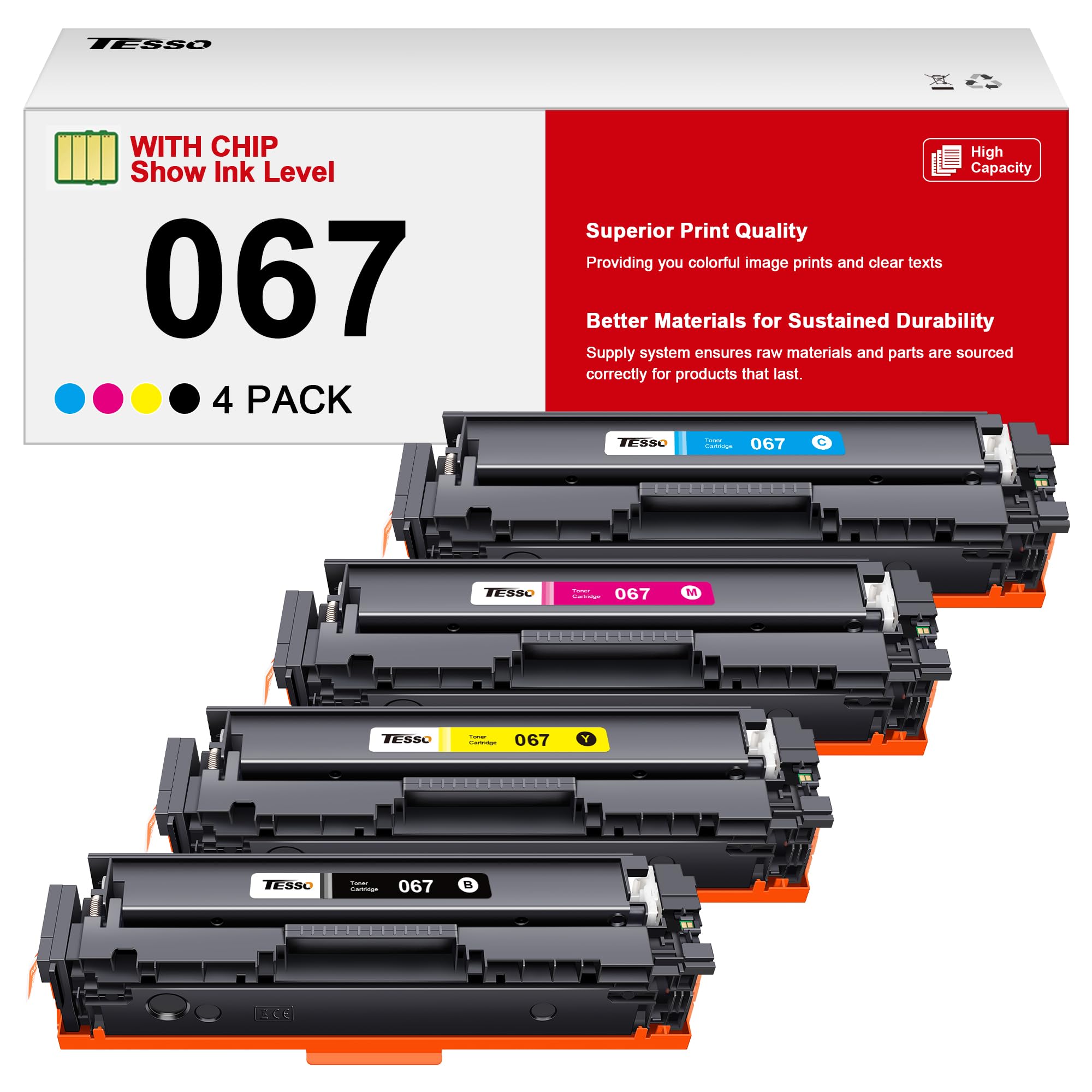 Amazon.com: 067 MF656Cdw Toner Cartridges: with CHIP Replacement for ...