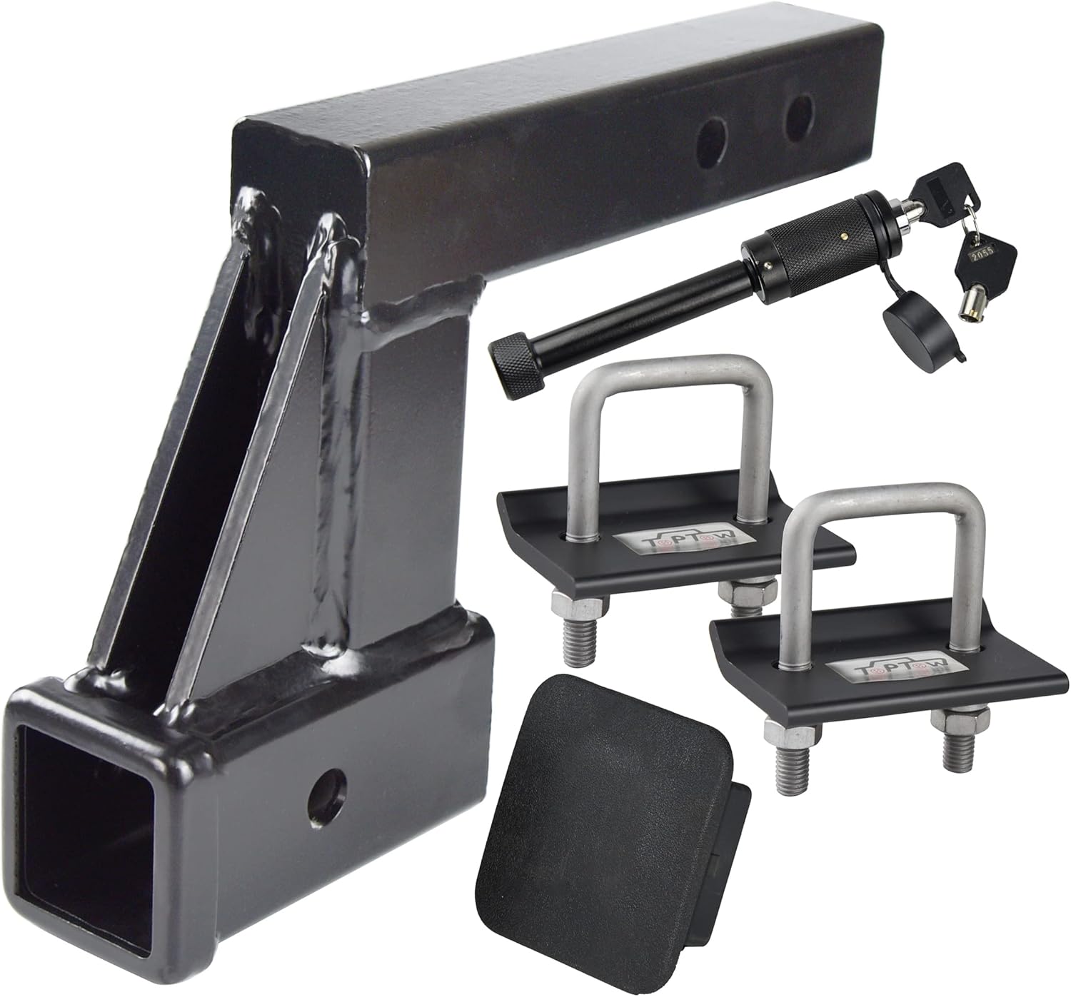 TOPTOW 2-inch Receiver Trailer Hitch Extension Riser - 10000lbs ...
