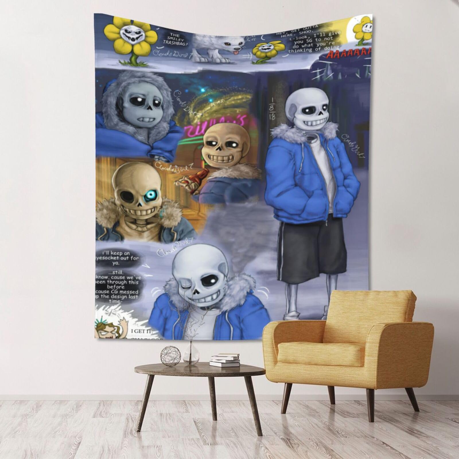 Undertale Sin Esqueleto Azul Muñeco De Peluche Undertale Sans
