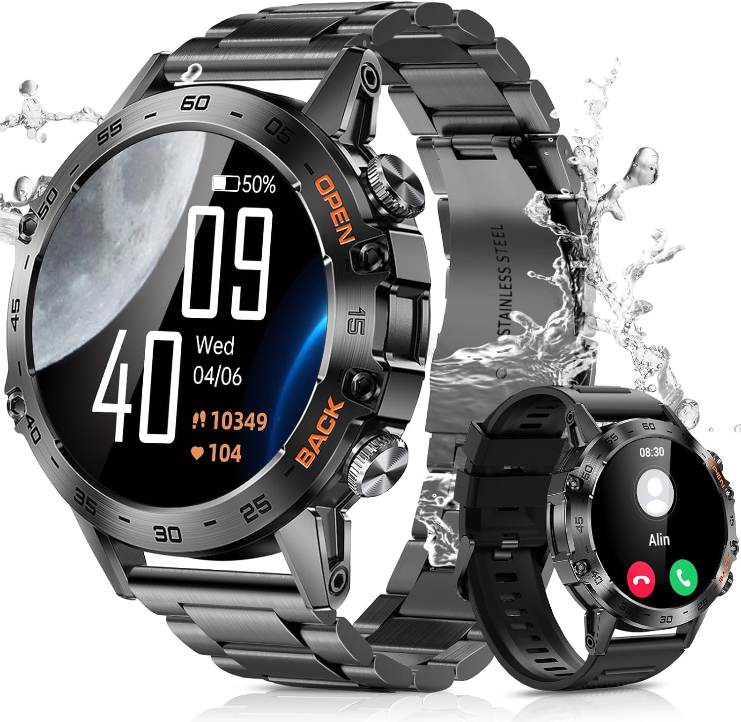 Amazon.com: PODOEIL Military Smart Watch for Men(Answer/Make Call), 1. ...
