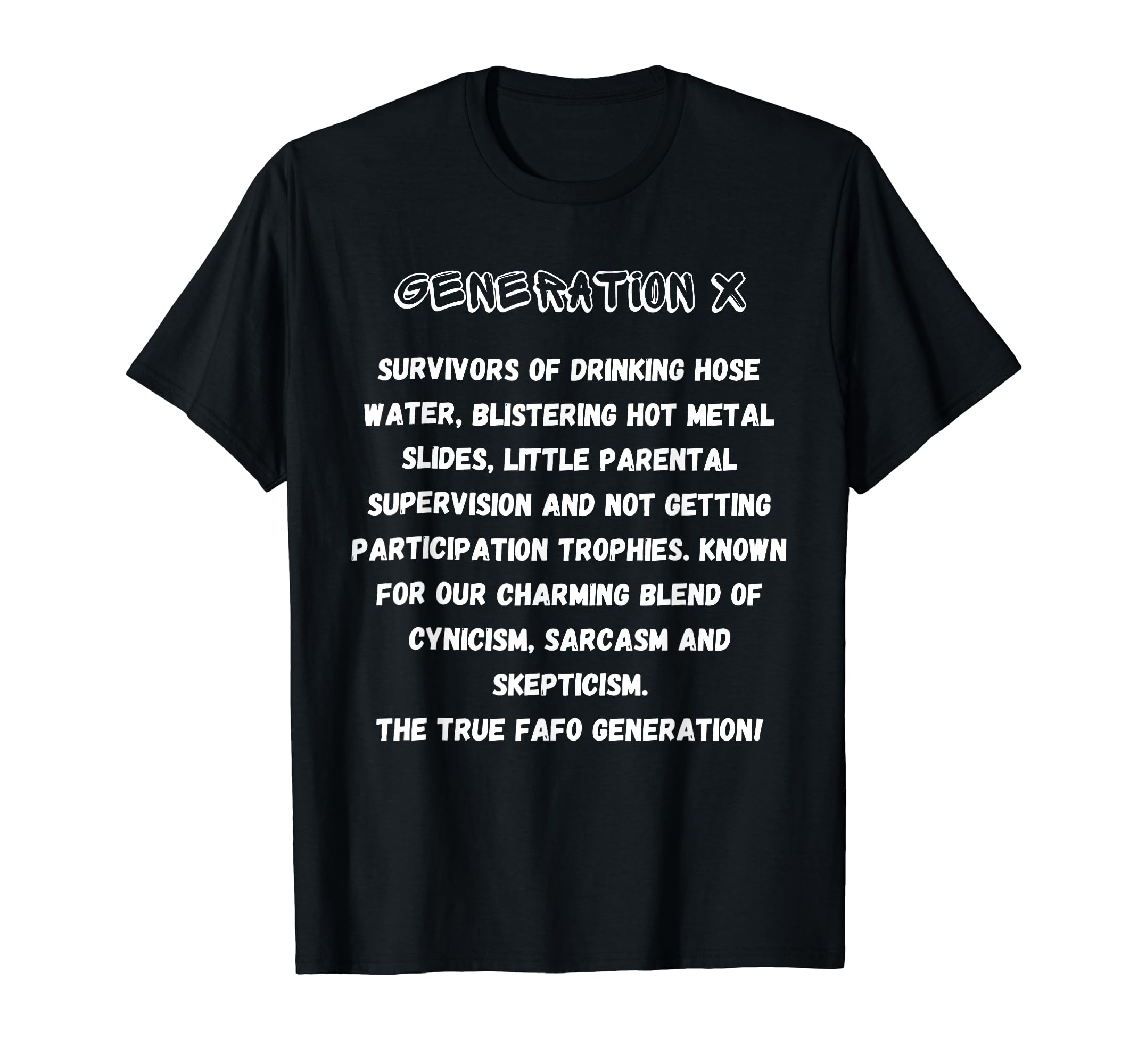 Amazon.com: Retro Generation X Gen X Retro Saying Vintage 80s T-Shirt ...