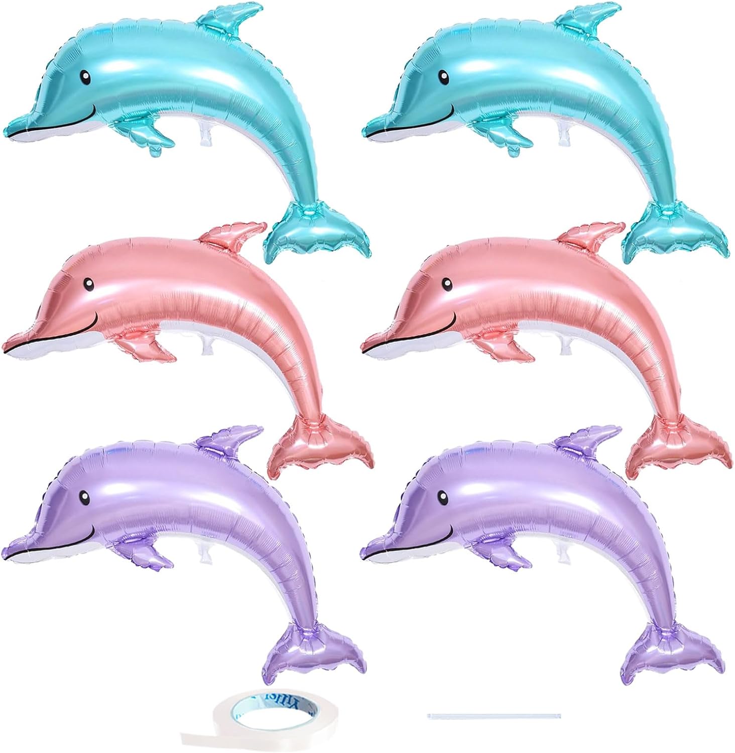 Amazon.com: 6 Pcs Dolphin Balloon 46 Inches Inflatable Dolphin Party ...