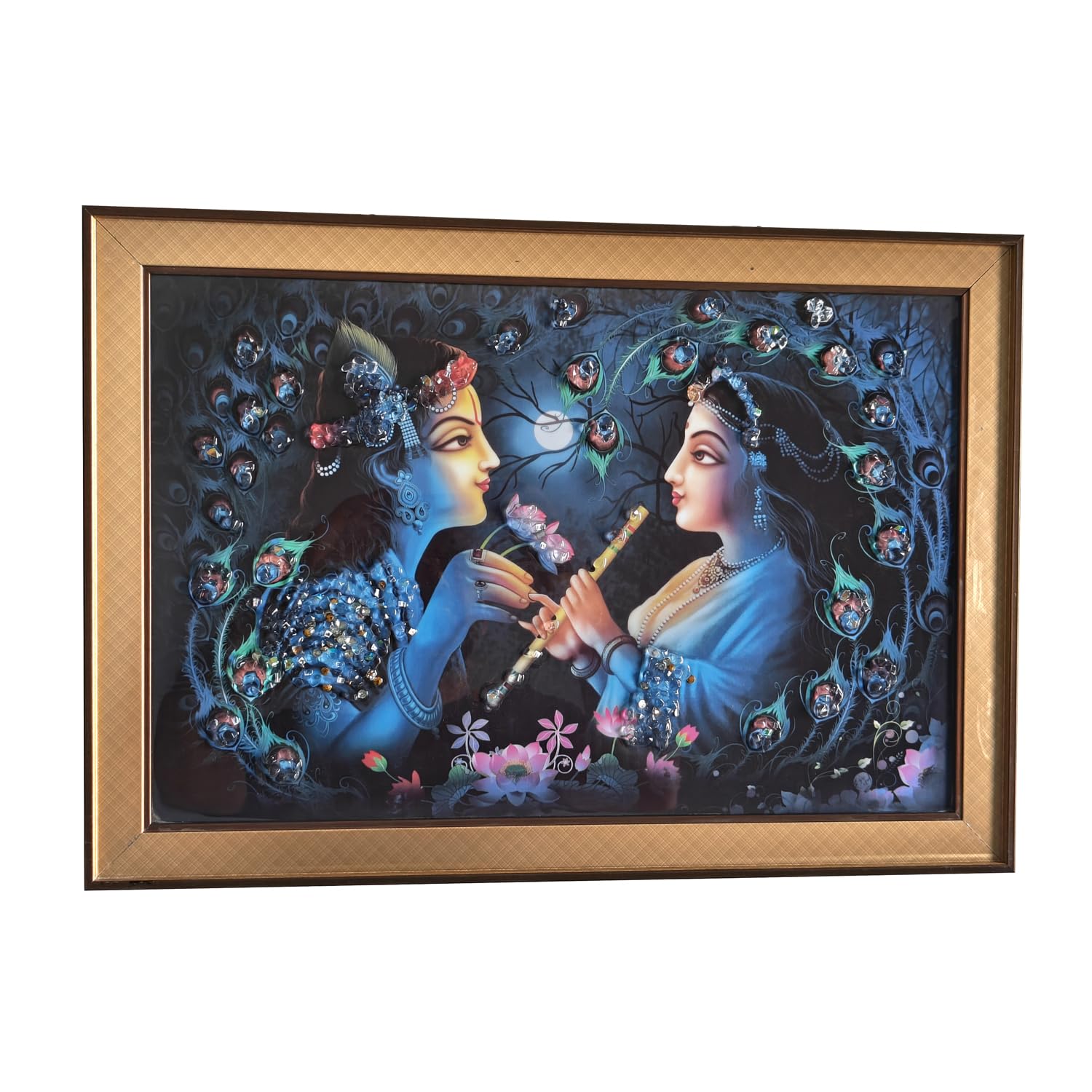 SHASWAT ART Radha Krishna Crystal Reign Art Painting I Radha Krishna ...