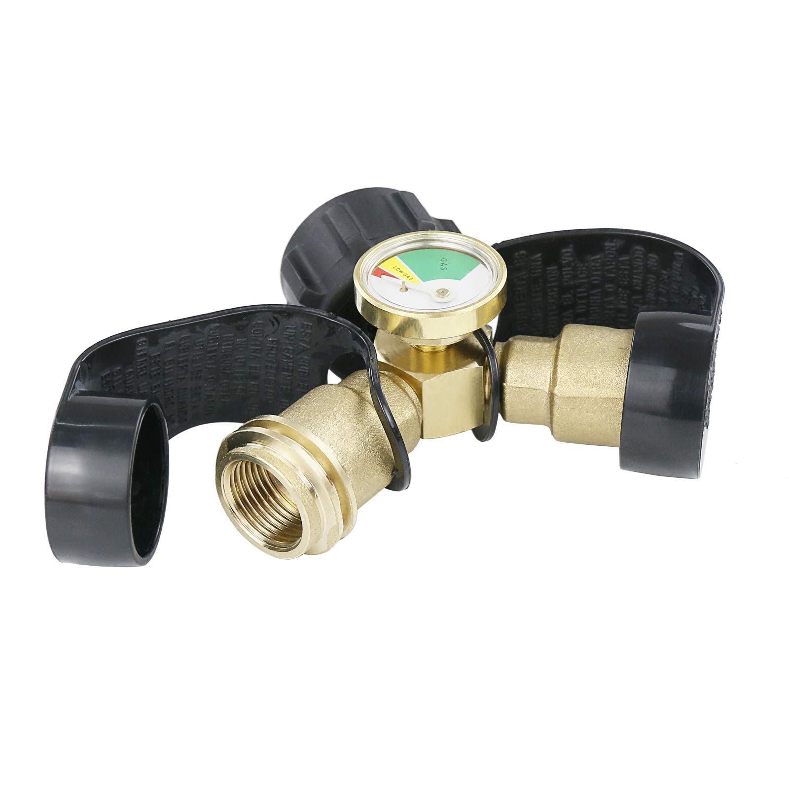 Buy Hisencn Propane Y Splitter with Propane Tank Gauge, LP Tank Tee ...
