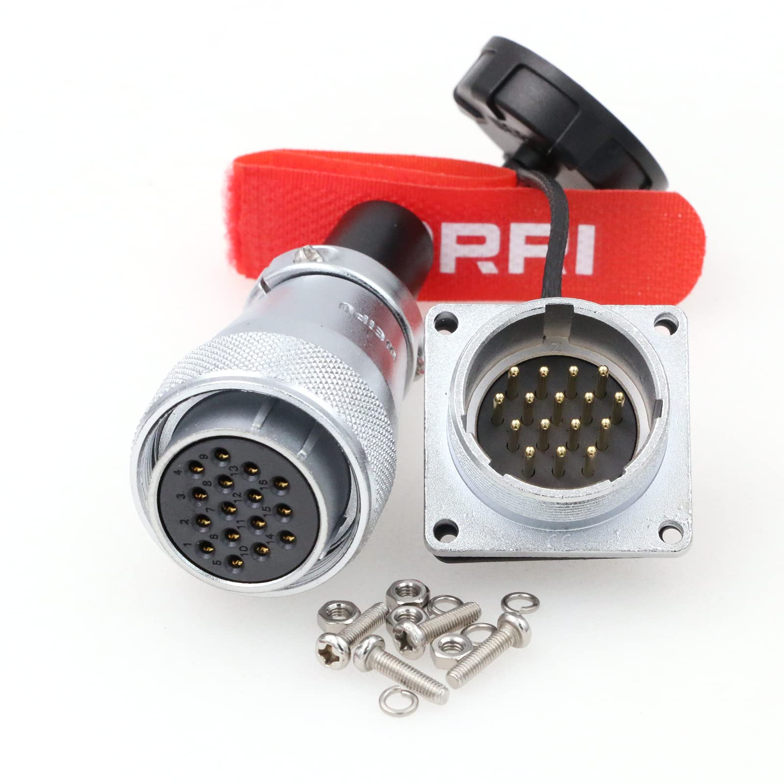 Amazon.com : DRRI WEIPU WS28 Heavy Duty 16-Pin Metal Aviation Bulkhead ...