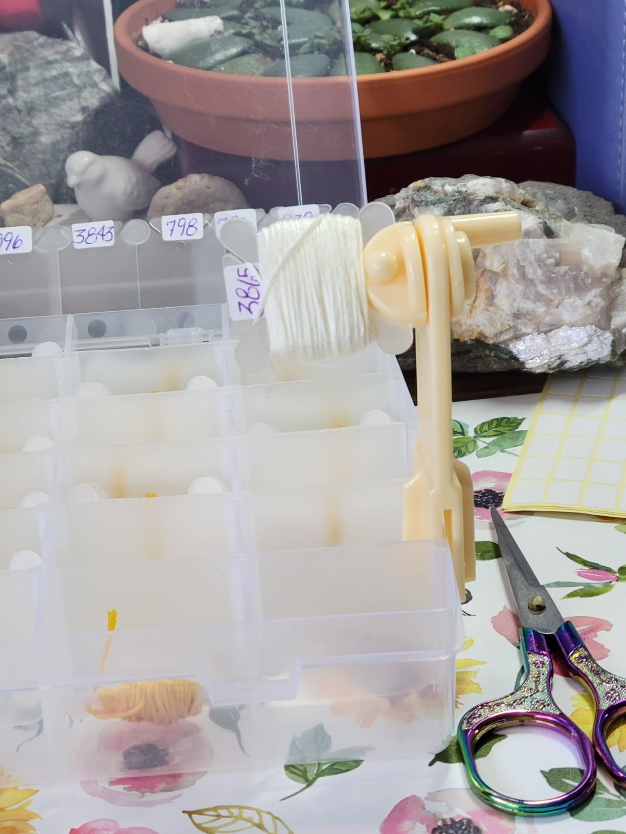 Embroidery Floss Organizer Box Set, 200 Pcs White Plastic Flossand 2 ...