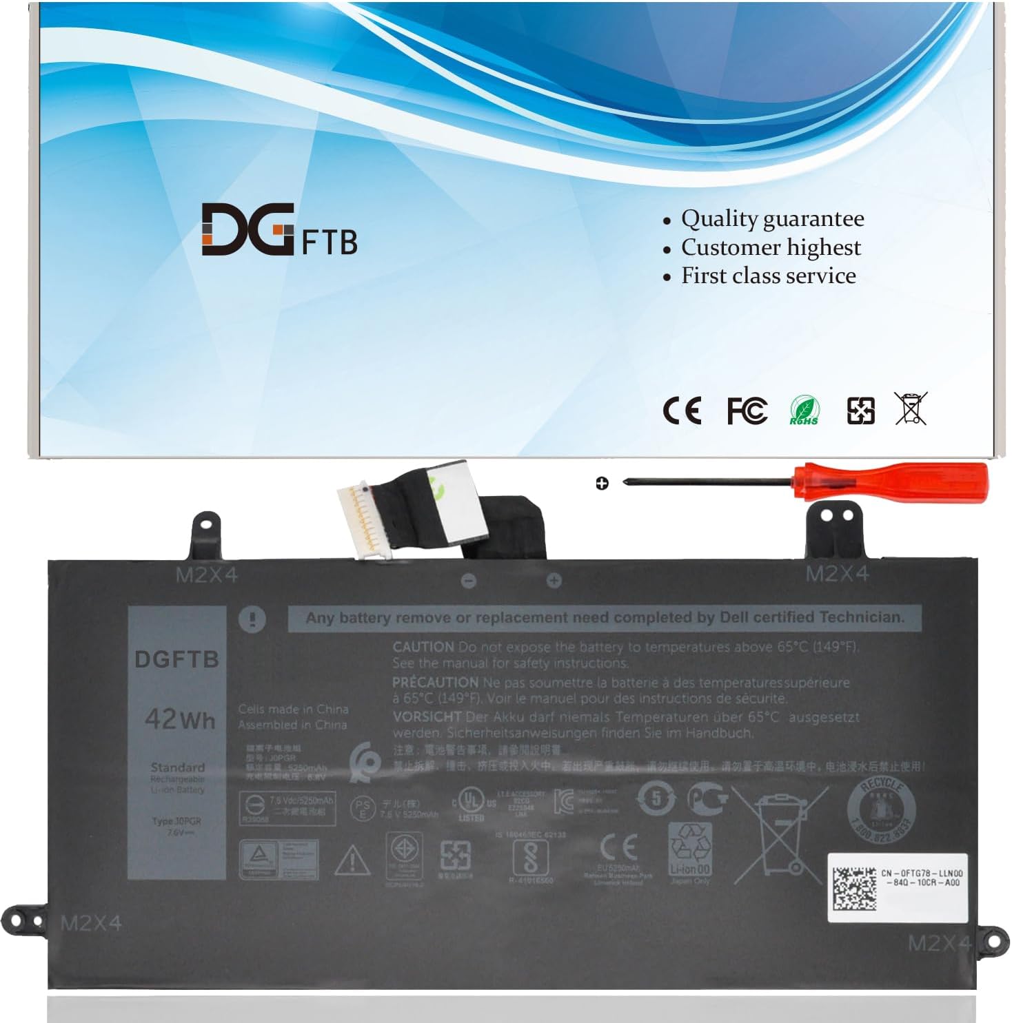 Amazon.com: J0PGR Laptop Battery for Dell Latitude 12 5285 5290 2-in-1 ...