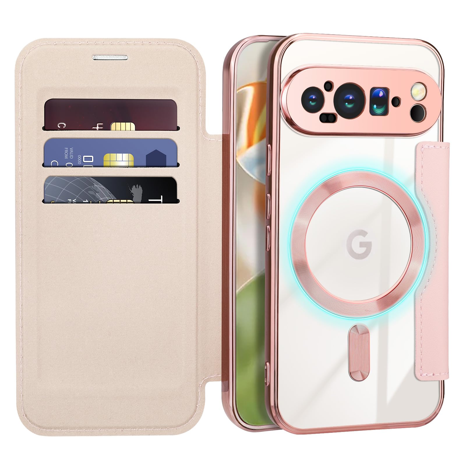 Amazon.com: Casehas for Google Pixel 9 Pro Case Wallet [Compatible with MagSafe] Shockproof Anti ...