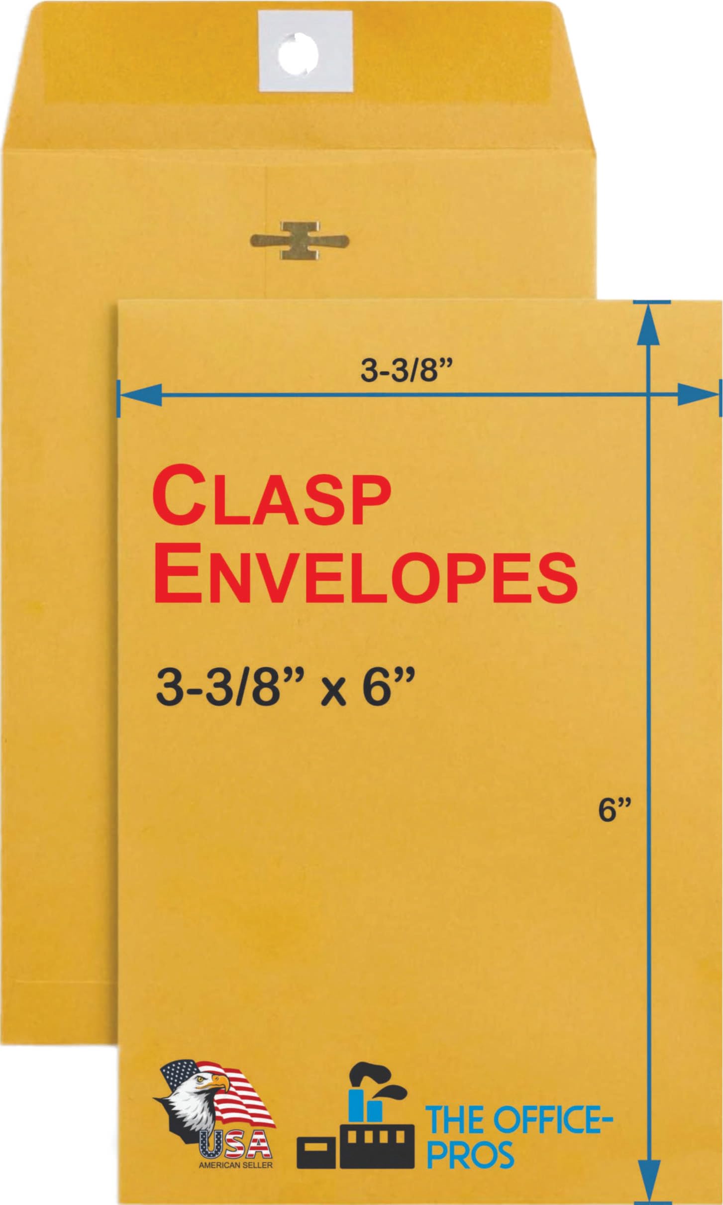 Amazon.com : Clasp Envelopes, 3-3/8" x 6" Envelopes, Gummed Flap With ...