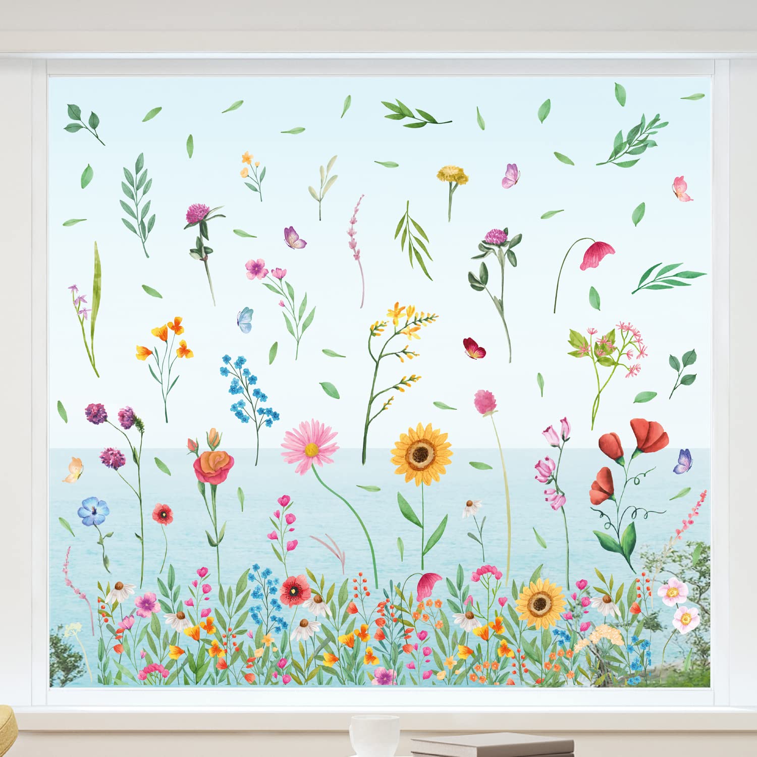 Amazon.com: WALPLUS Spring Window Clings Spring Decoration Summer ...