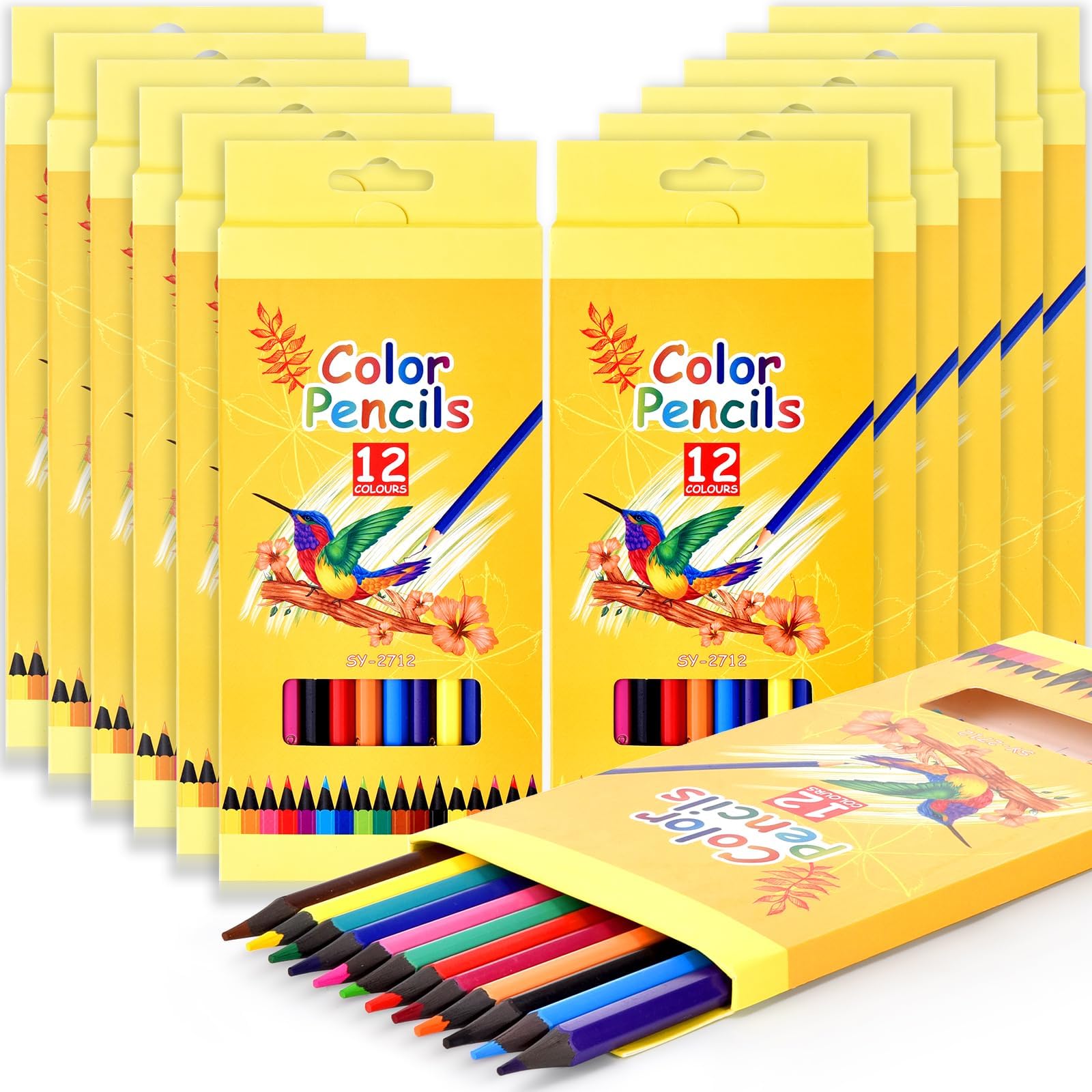 Amazon.com: OSIMIG 72 Count Colored Pencils Bulk, 6 Packs with 12 ...