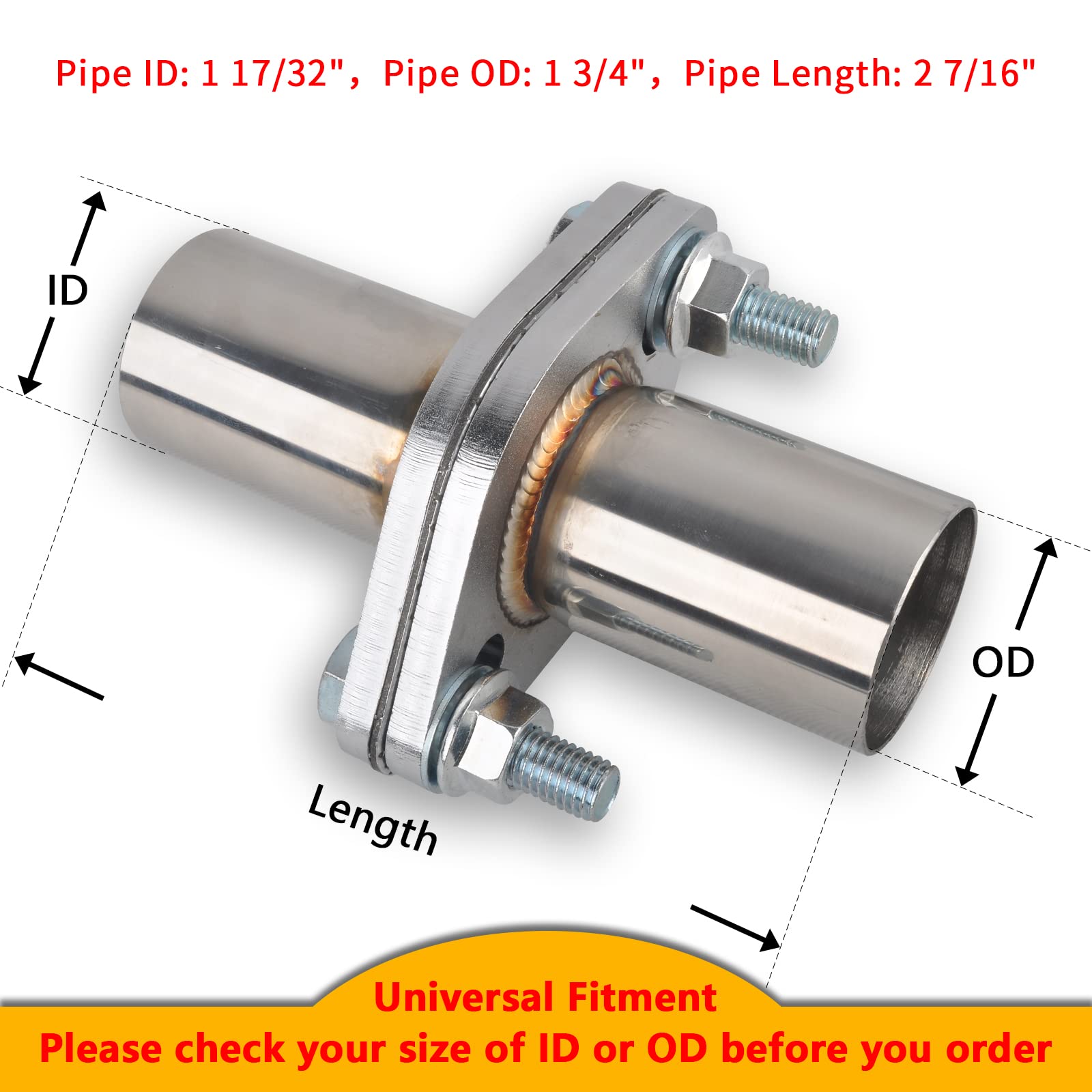 Snapklik.com : FGJQEFG Exhaust Flange Bolts Quick Fix Repair Pipe Kit w ...