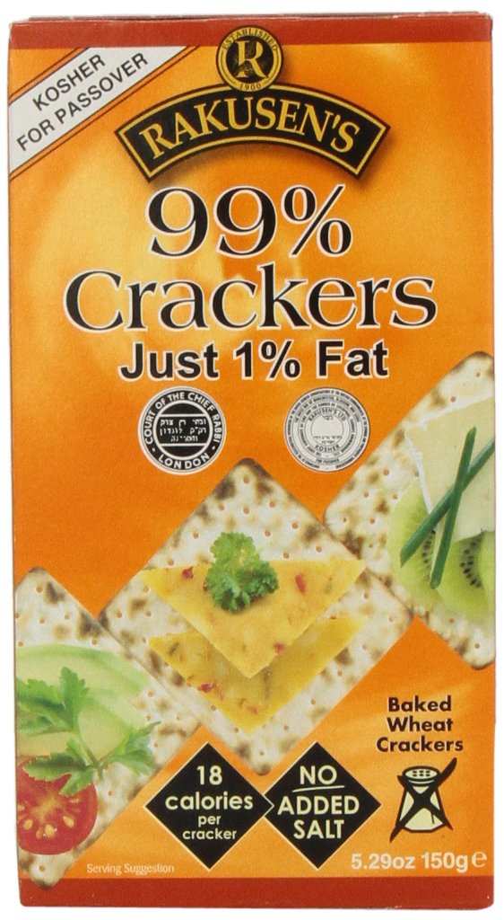 Amazon.com: Rakusen's Cracker, 99 Percent Fat Free, Passover,5.2900 ...
