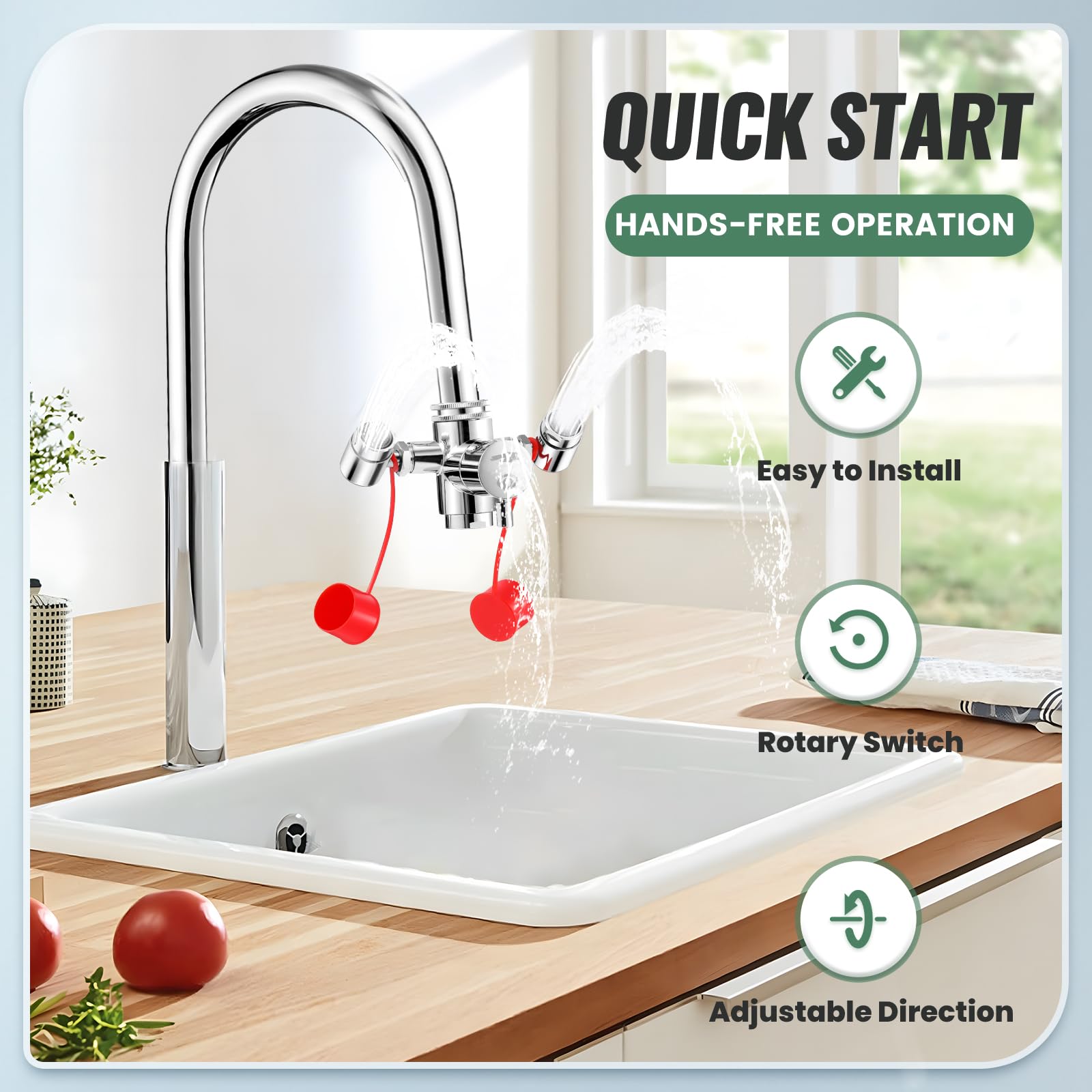 Snapklik.com : Huanyu Faucet Mounted Eyewash Station 360Rotation ...