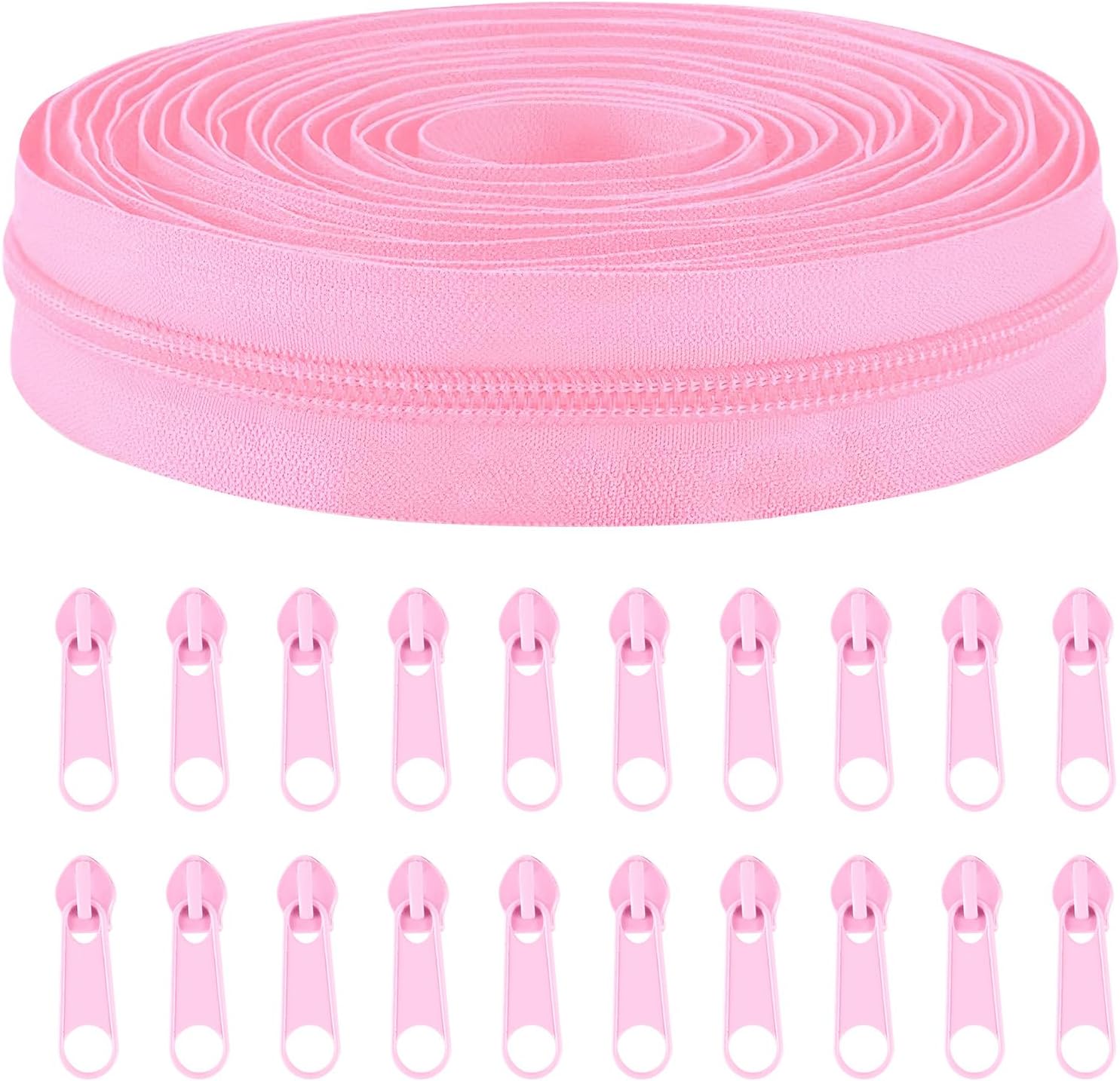 Amazon.com: 10 Yards #5 Nylon Coil Zippers with 20 Pcs Slider, Sewing ...