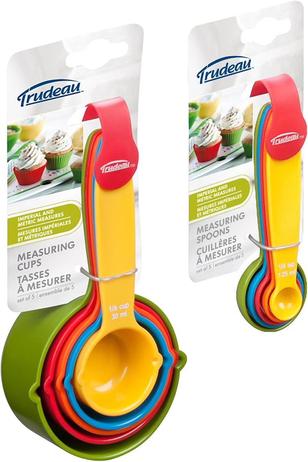 Amazon.com: Trudeau 5-piece Measuring Cup & 5-piece Measuring Spoon Set ...