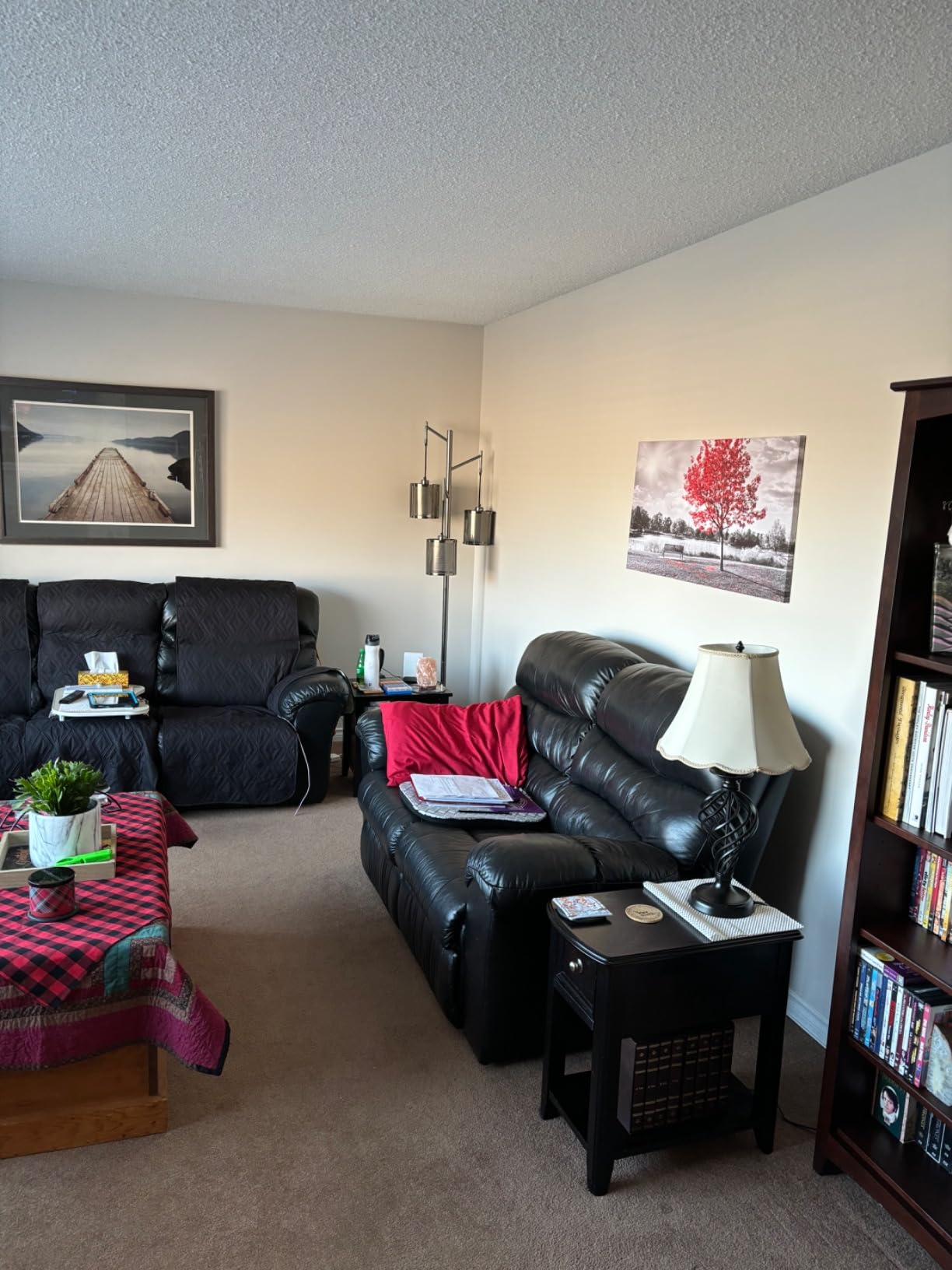 Canvas Wall Art for Bedroom Black and Red Maple Tree Canvas Art Prints ...