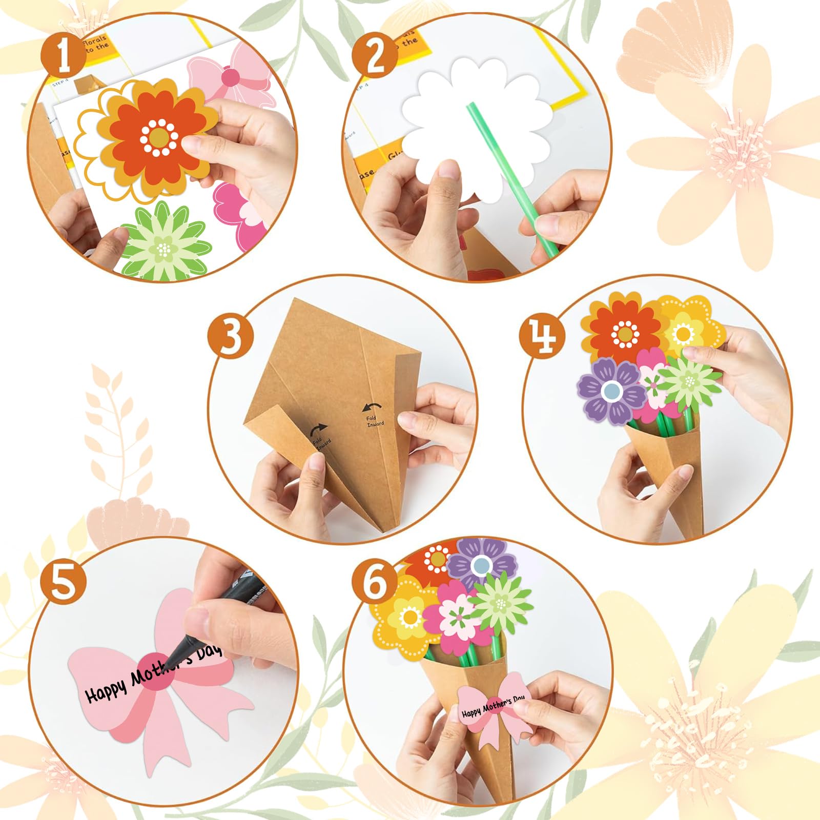 Snapklik.com : 24Pack Spring Flower Bouquet Craft Kit DIY Make Your Own ...