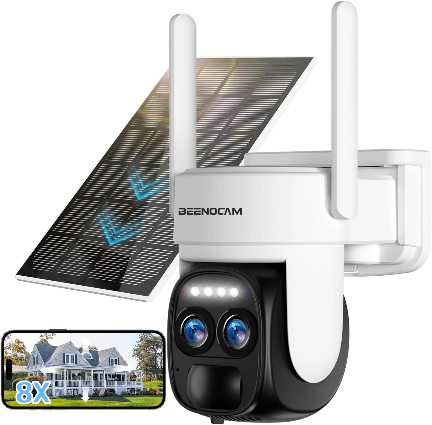 Amazon.com : BEENOCAM [ 8X Zoom ] 4K 5Dbi Security Cameras Wireless ...