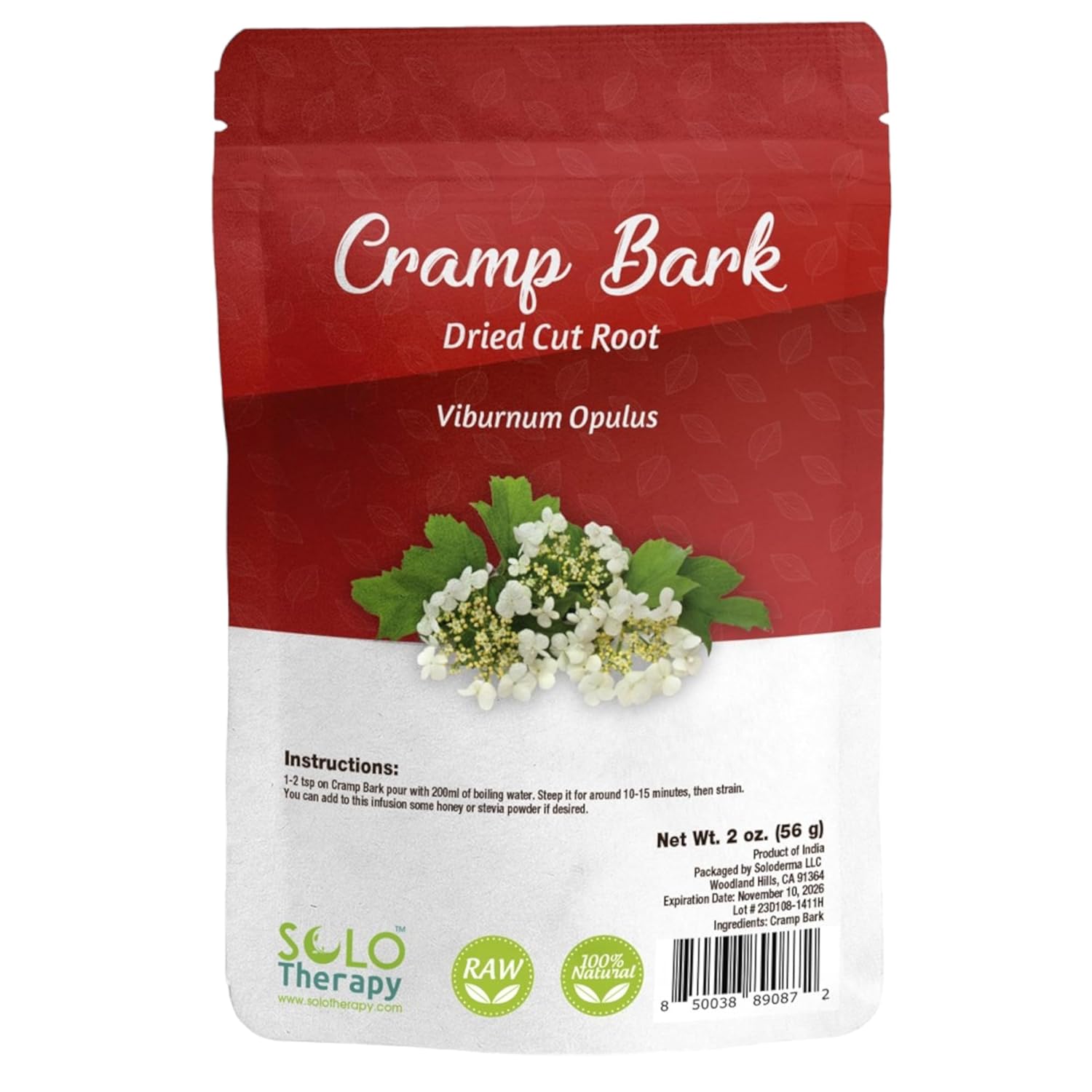 Amazon.com : Cramp Bark Tea - 56 grams - Cut and Sifted - Viburnum ...