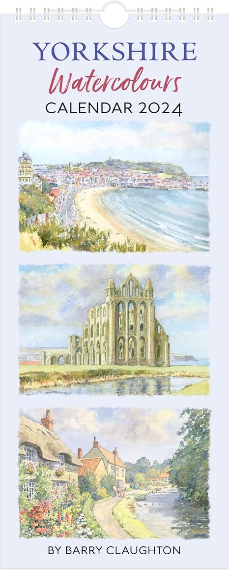 Yorkshire Watercolours Slimline Calendar 2024 : Amazon.co.uk ...
