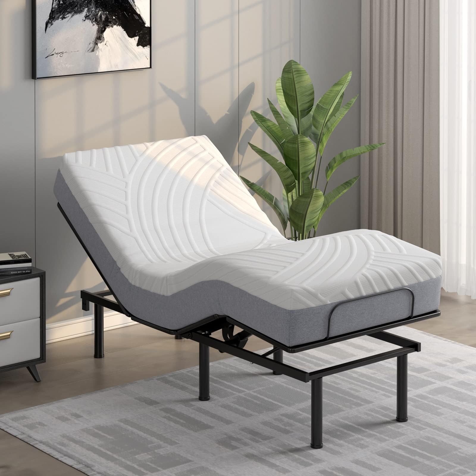 LIFEZEAL Matelas de Lit Electrique 200 x 92 x 20 CM, Matelas en Mousse ...