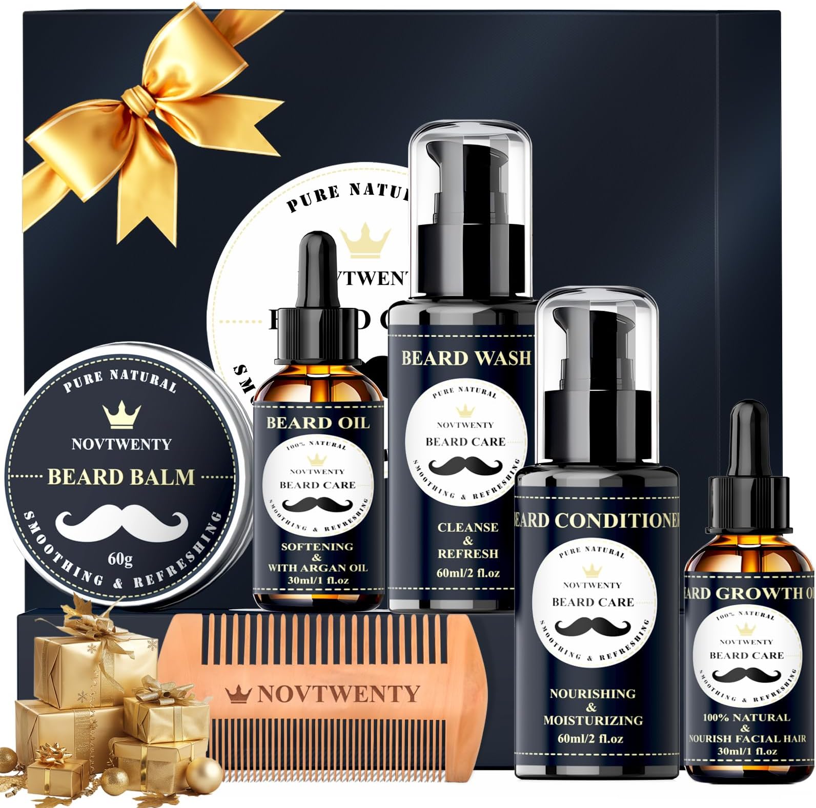 Amazon.com : DOVICH 10 In 1 Beard Kit for Men, Gifts for Men, Beard ...