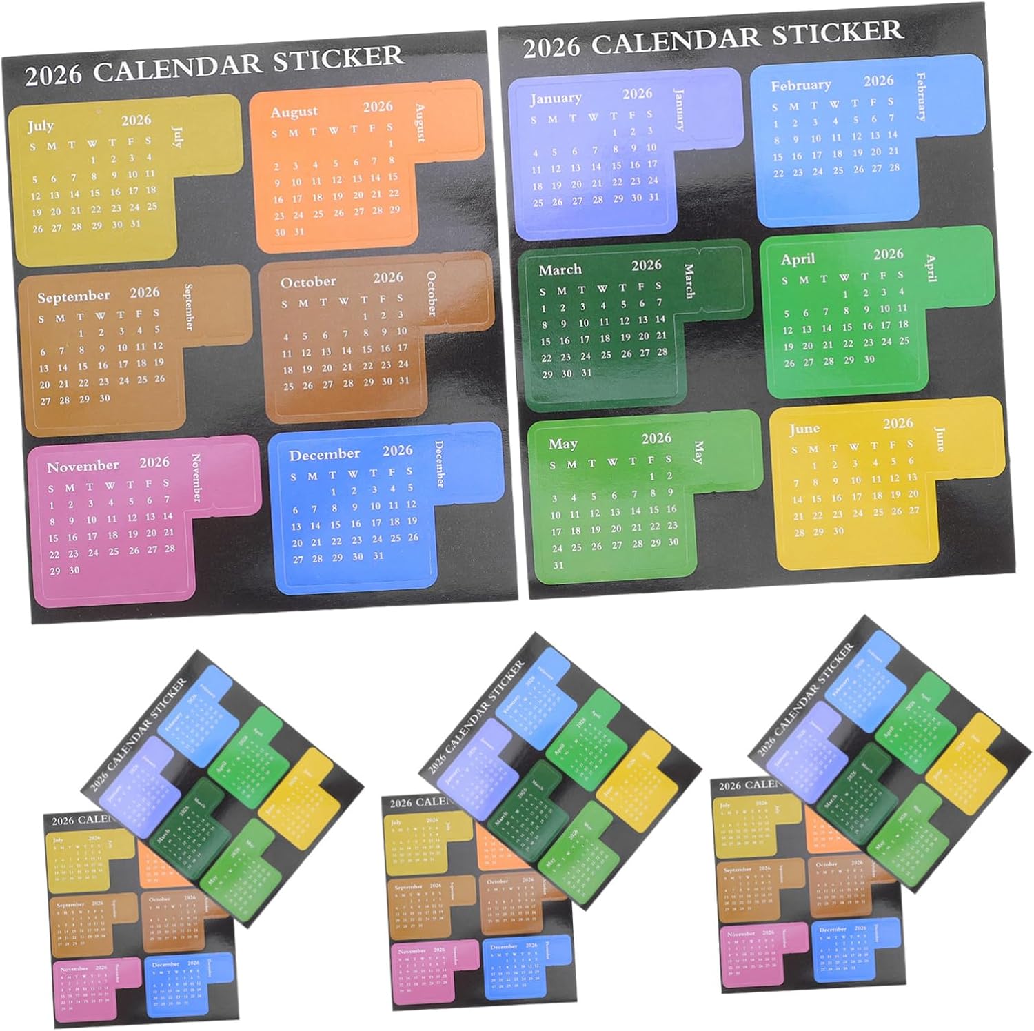 Amazon.com: TEHAUX 4 Sets Calendar Index Tabs Self Adhesive Monthly ...