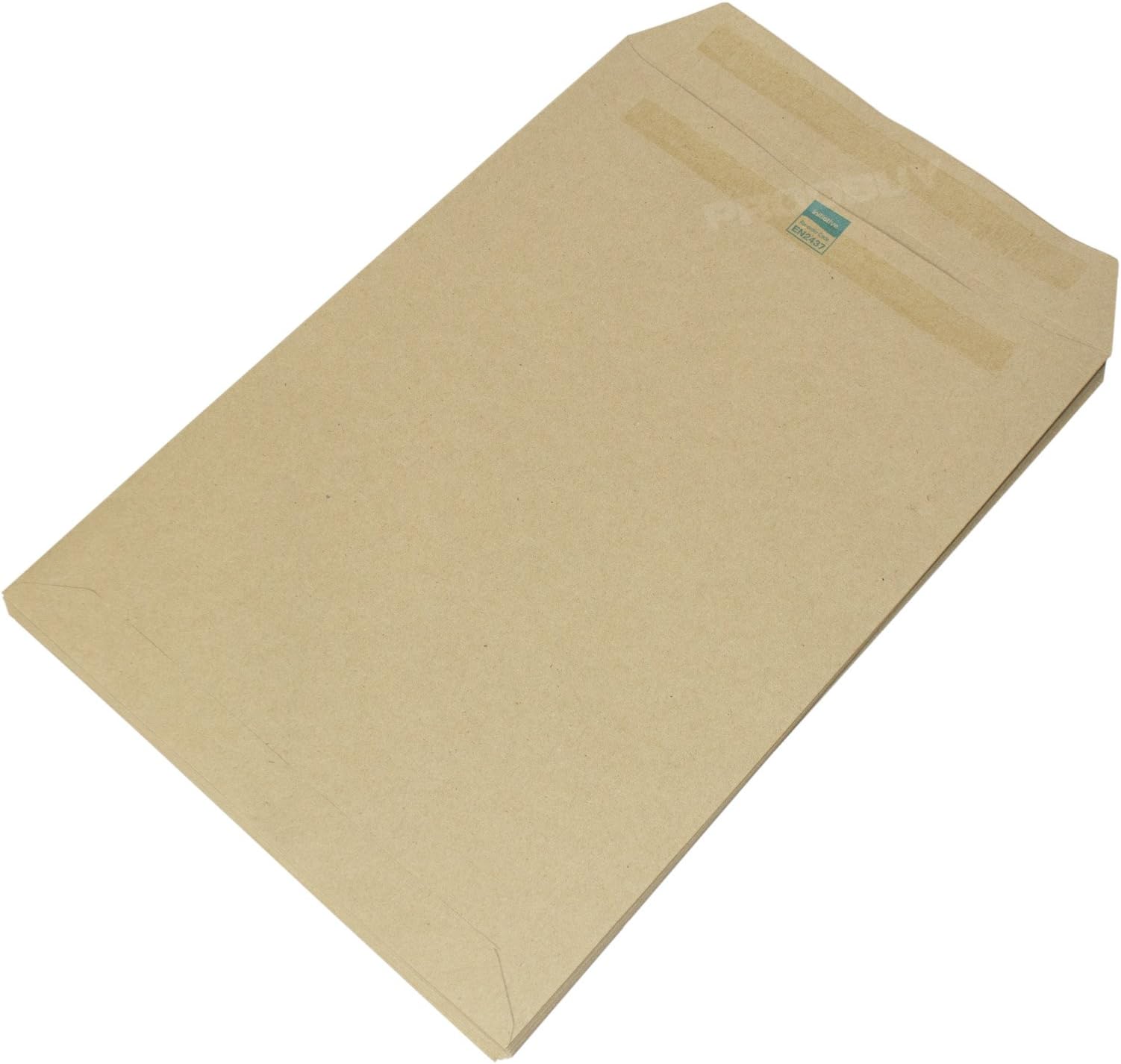[Pack of 25] C4 Envelopes Manilla Plain 80gsm Self Seal Office A4 Brown ...