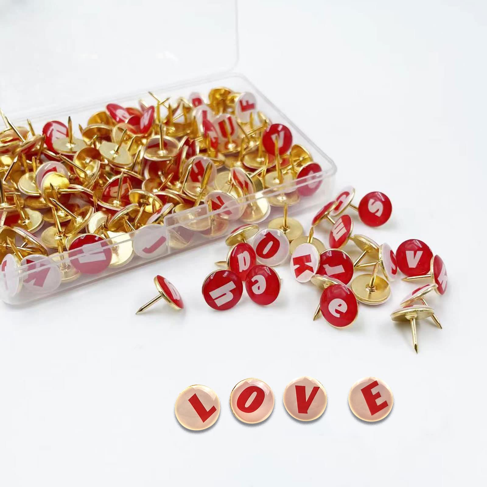 Snapklik.com : Push Pin Tacks, 156 Pcs Uppercase And Lowercase Letters ...