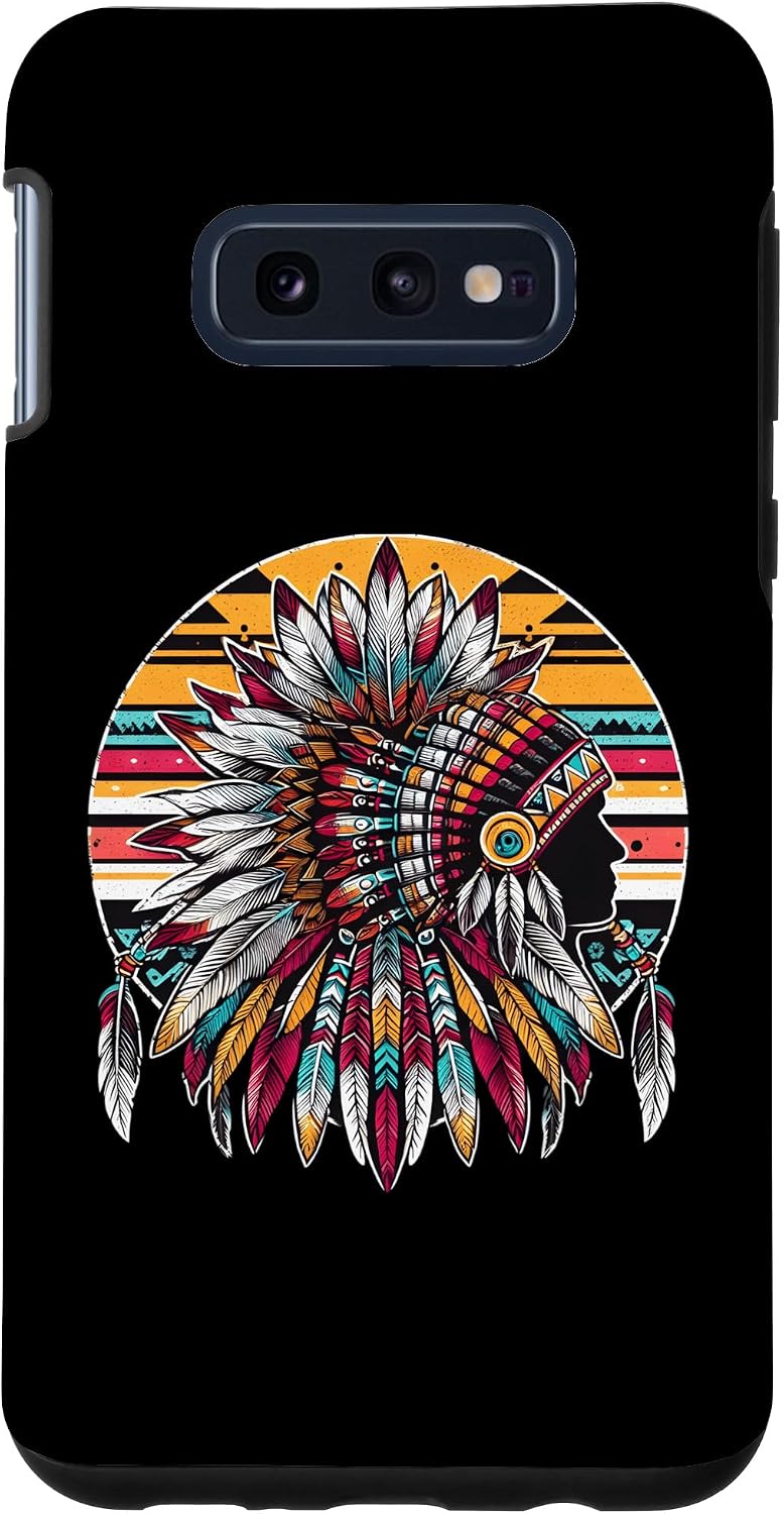 Amazon.com: Galaxy S10e Native American Indigenous Chief Headpiece Case ...