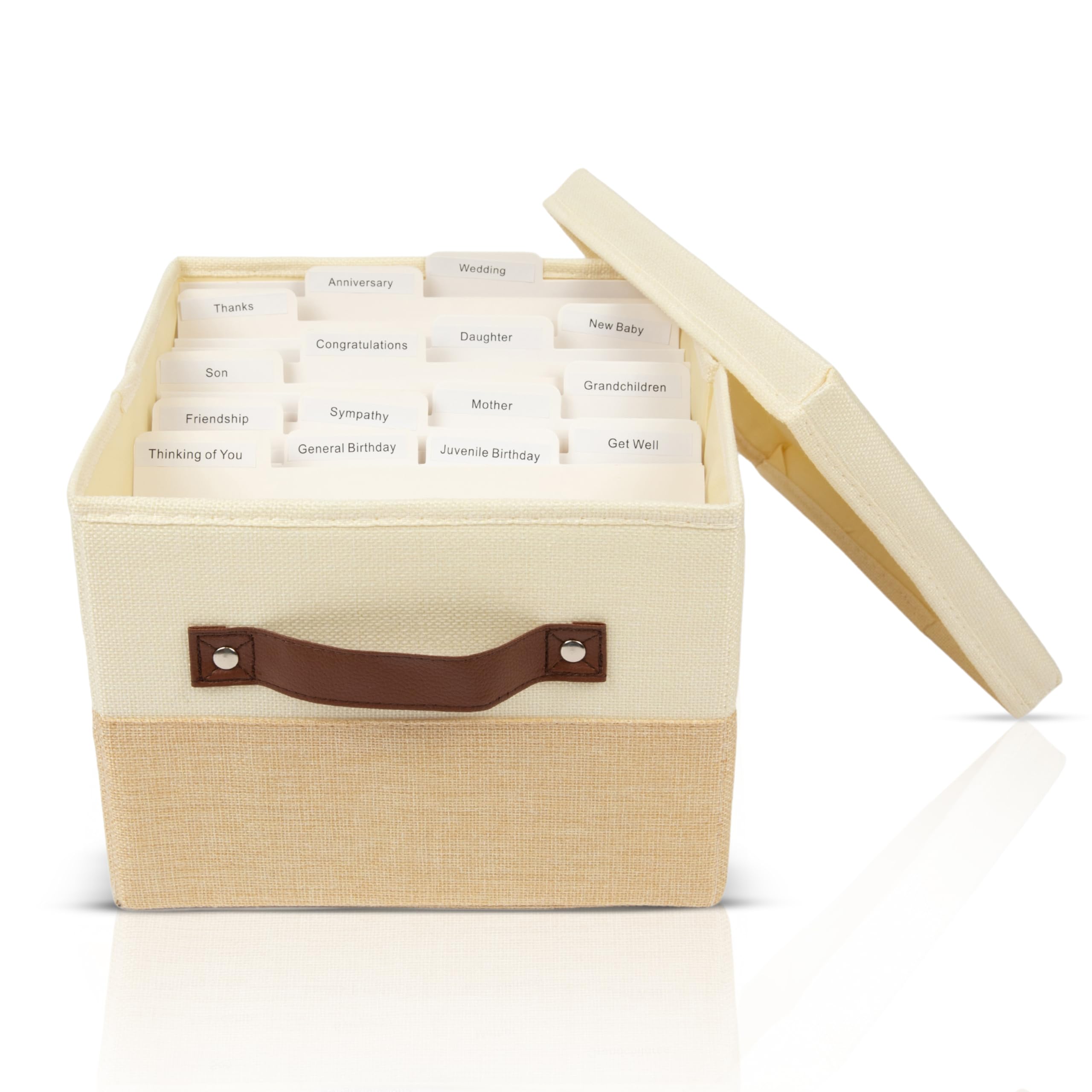 Amazon.com: Kalolo Malosi Greeting Card Organizer Box with Dividers ...