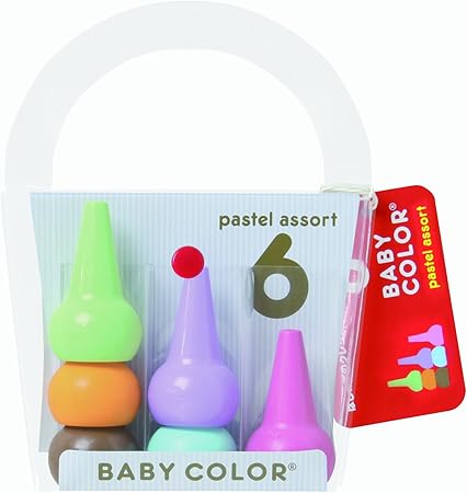 Amazon.com: Aozora Baby Color Stackable Crayon Bit - 6 Pastel Color Set ...