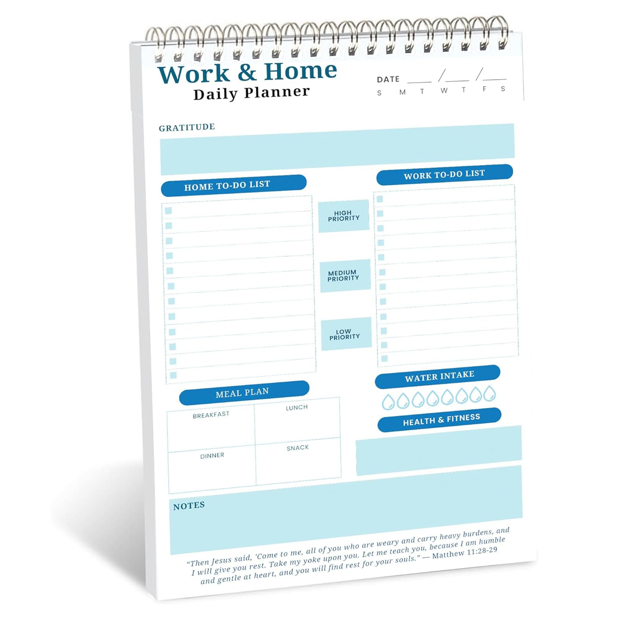 BrighterFutureLiving Work & Home To-Do Daily Planner Notepad: Organize ...