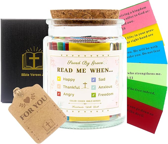 Amazon.com: MYGTCIS The Hope Jar, Bible Verses Jar For Emotions And ...