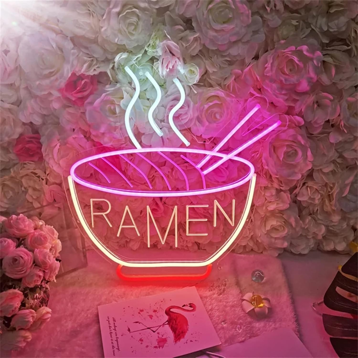 Amazon.com: MAXSMLZT Ramen Neon Sign Noodle Led Neon Light Restaurant ...