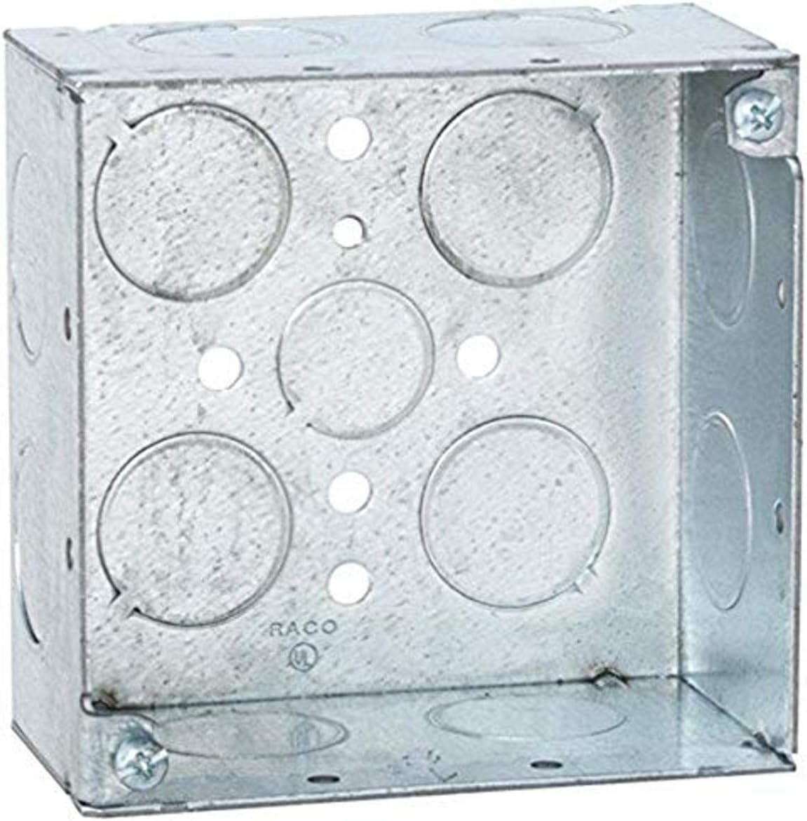 Amazon.com: Hubbell-Raco 231 Square Box, 2-1/8" Depth, 3/4" Knock-Out ...