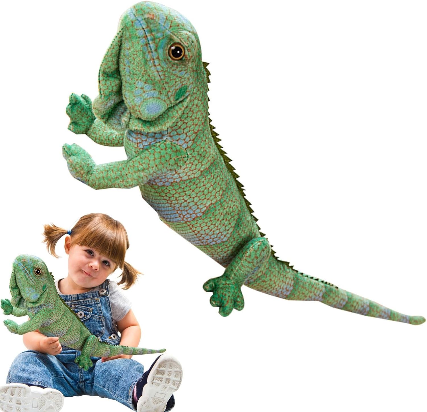 Stuffed Lizard,Realistic Chameleon Lizard Plush Toys - Reptile Animal ...