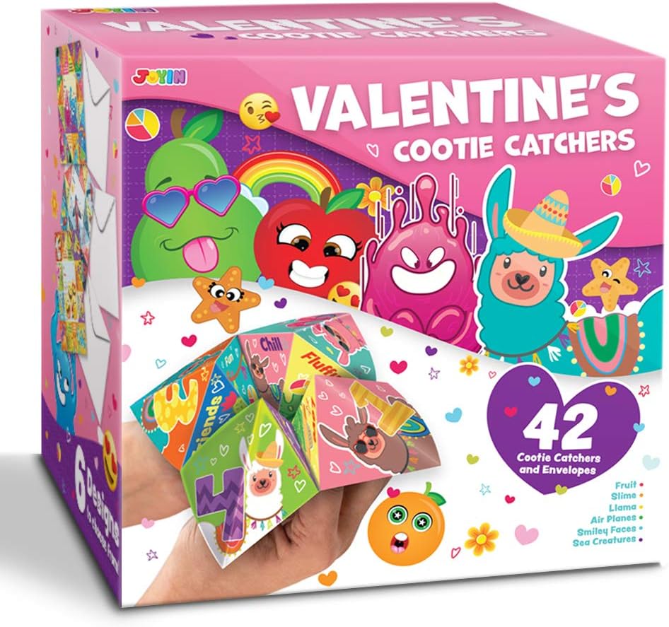 Amazon.com: JOYIN 42 Pcs Valentines Day Cootie Catcher Cards, Origami ...