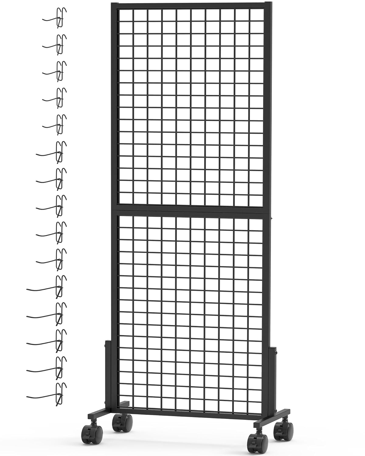 Gridwall Panel Display Stand 6' x 2' Ft Heavy Movable Floorstanding ...
