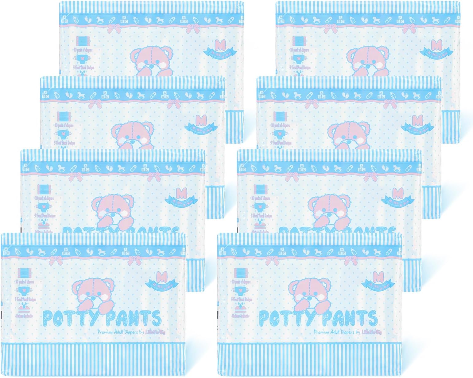 Amazon.com: Littleforbig Adult Printed Diaper 80 Pieces (8 Packs ...