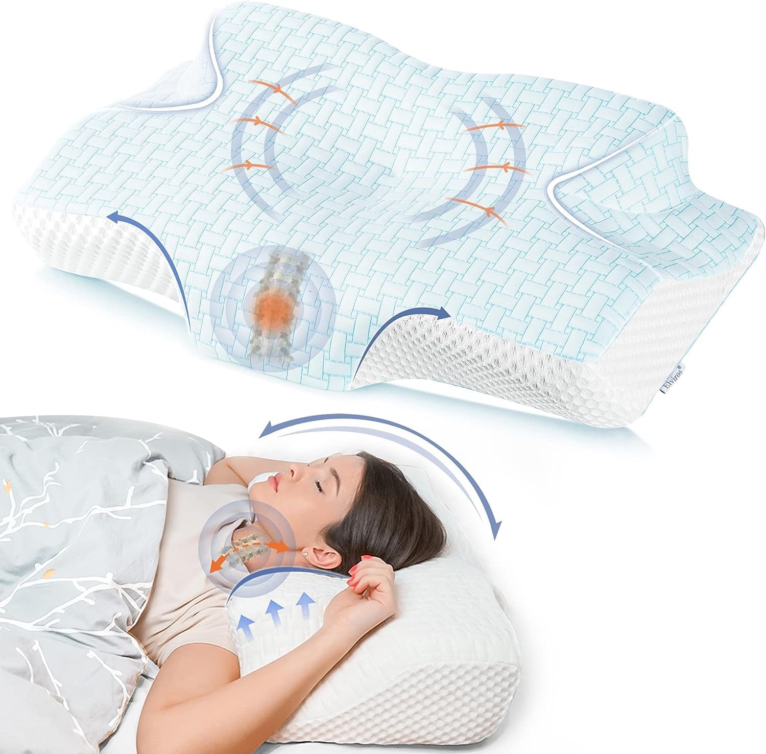 SAHEYER U-Forme Oreiller Ergonomique, Oreiller Orthopédique Anti ...